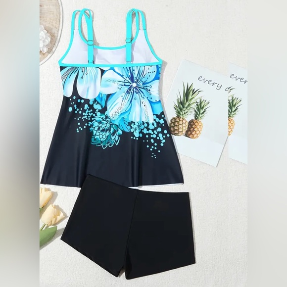 Boutique | Swim | New 2 Pc Floral Tankini Swim Set Womens Bathing Suit ...